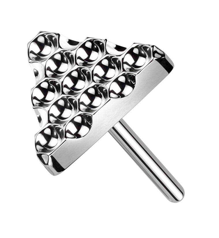 Beaded Triangle Titanium Threadless Top | UrbanBodyJewelry.com