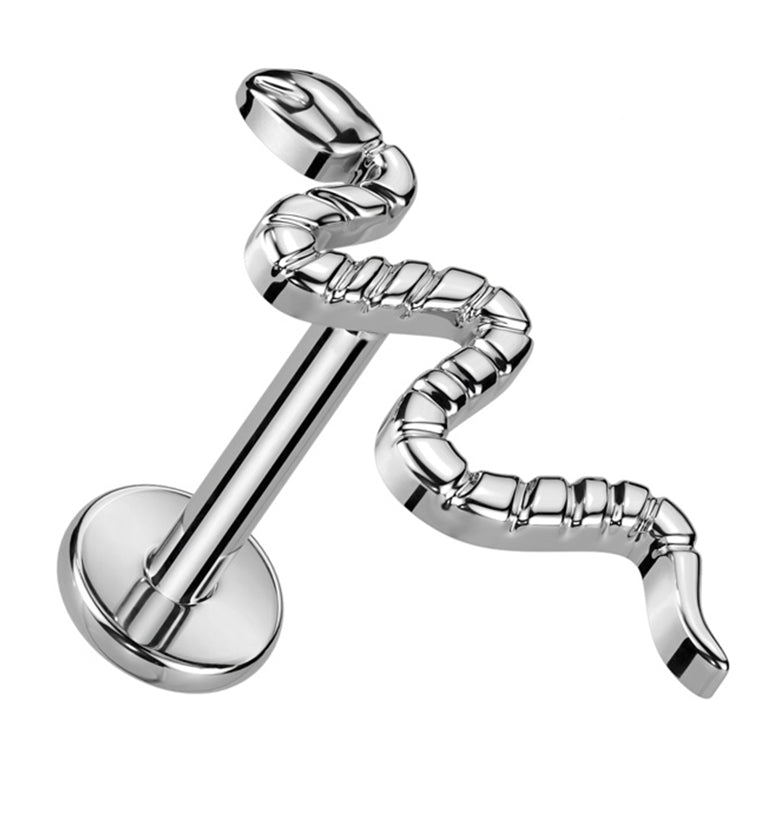 Snake Titanium Internally Threaded Labret | UrbanBodyJewelry.com