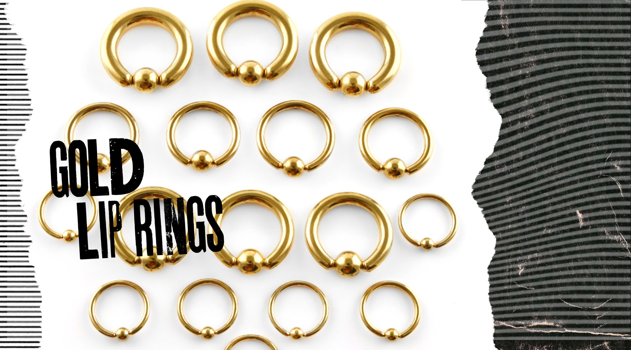 Gold Lip Rings | Gold Labret | Urbanbodyjewelry.com