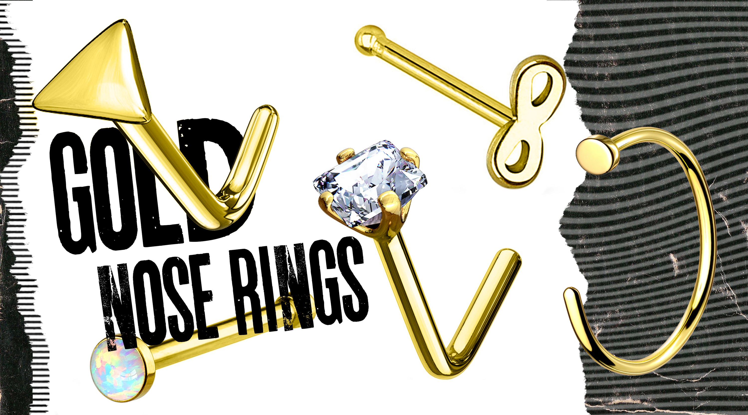 Gold Nose Rings | 14k Gold Nose Rings