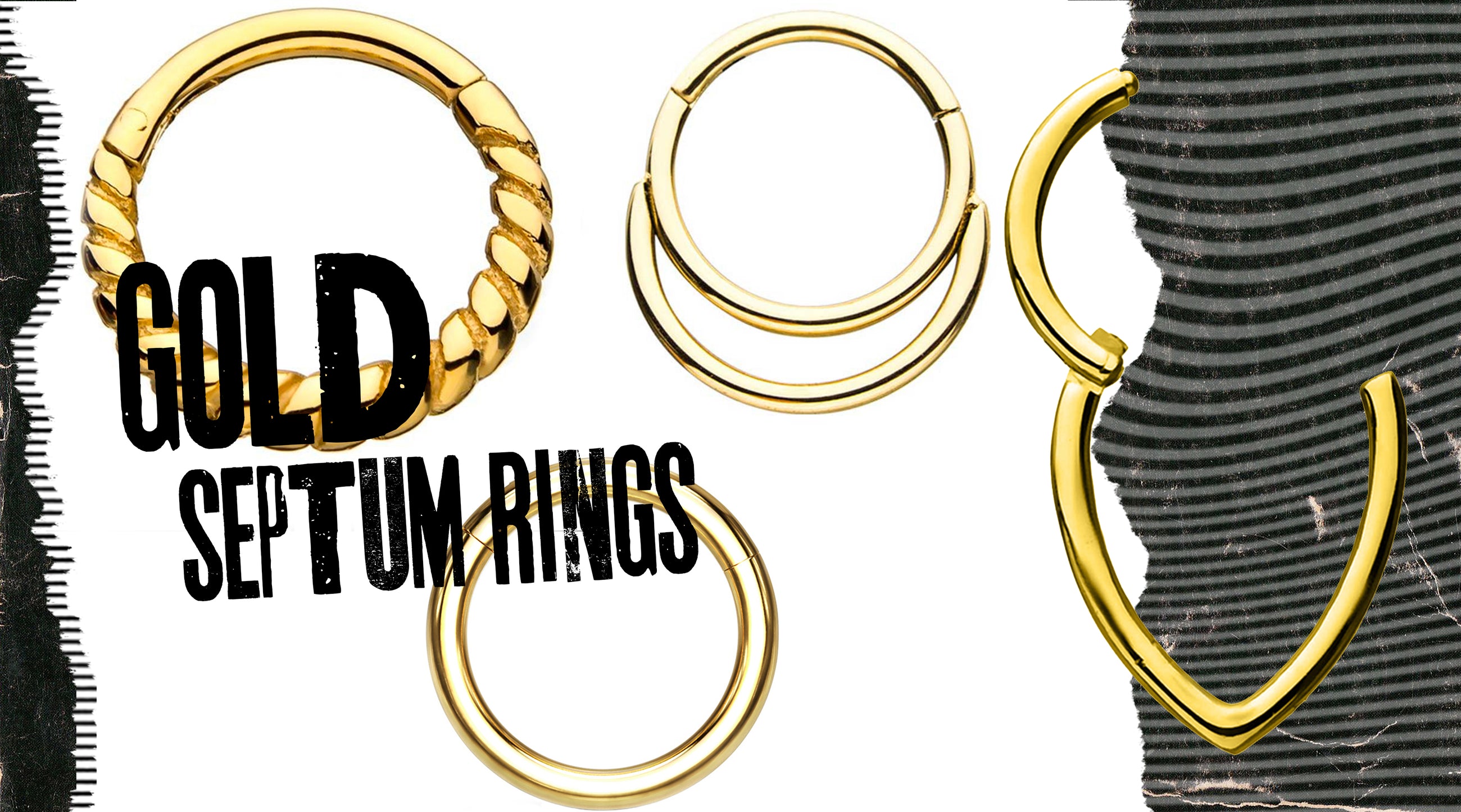 Gold Septum Rings | 14k Gold Septum Ring | Urbanbodyjewelry.com