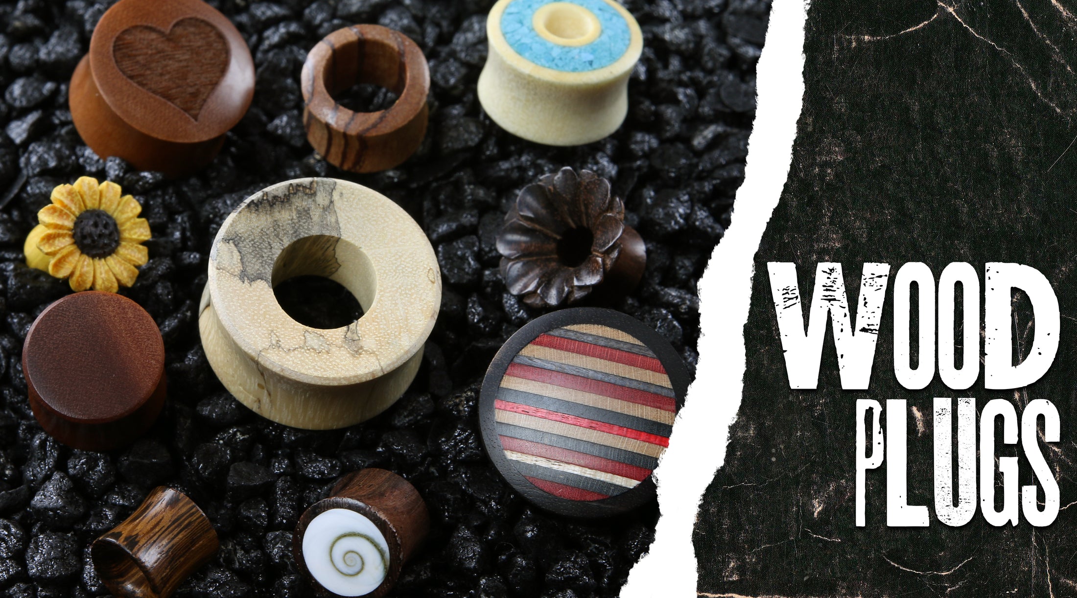 Wood Plugs | Wooden Gauges | Carved Wood Tunnels