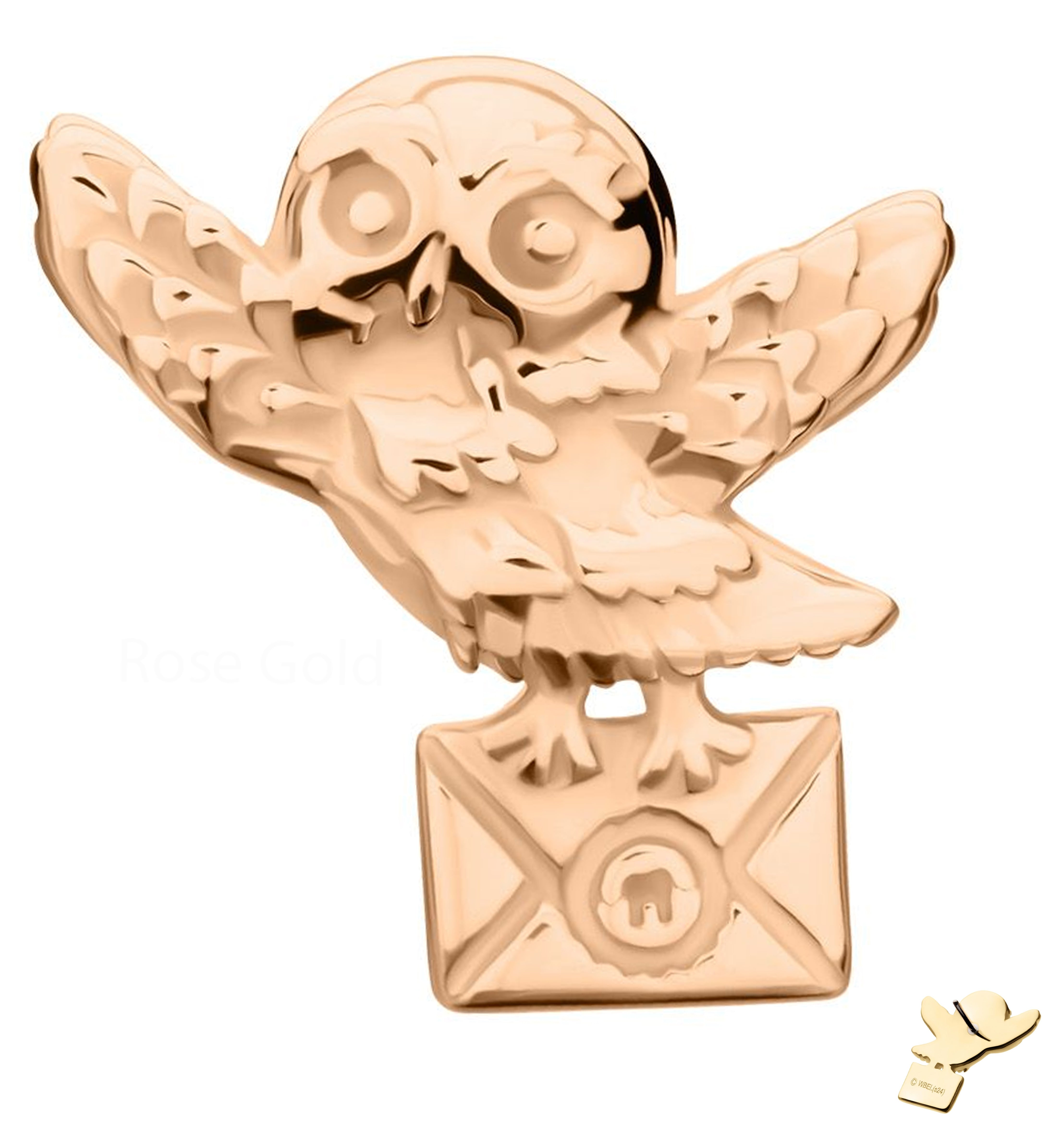 14kt Rose Gold Hedwig Threadless Top | UrbanBodyJewelry.com