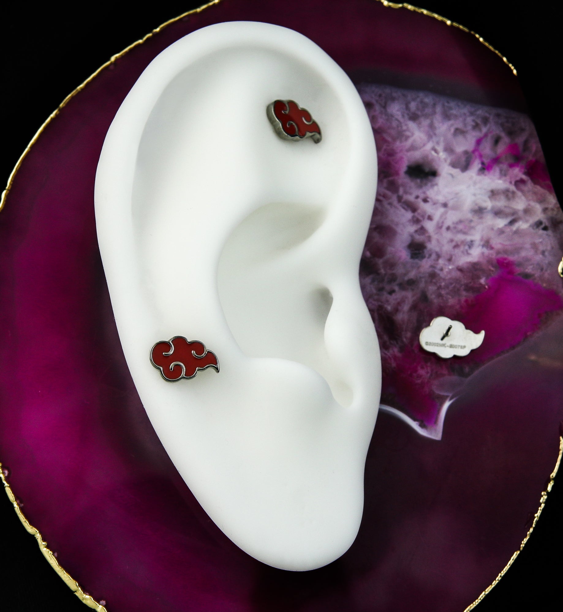 Naruto Akatsuki Titanium Threadless Top | UrbanBodyJewelry.com