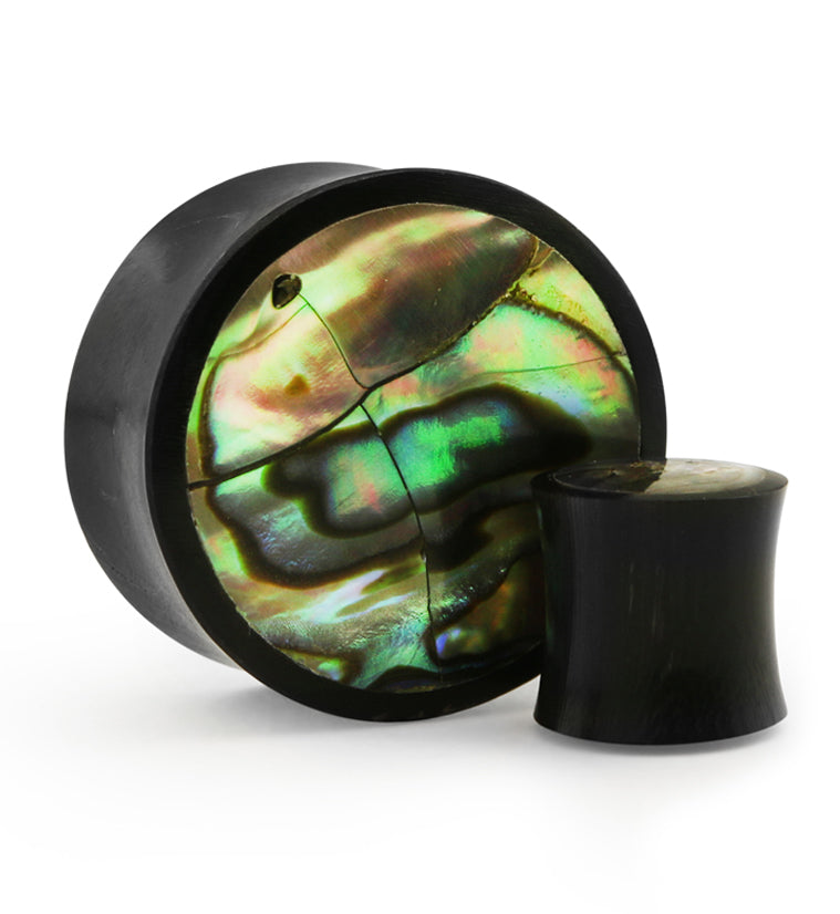 Horn Plugs With Abalone Shell Inlay (6 Gauge - 1 Inch ...