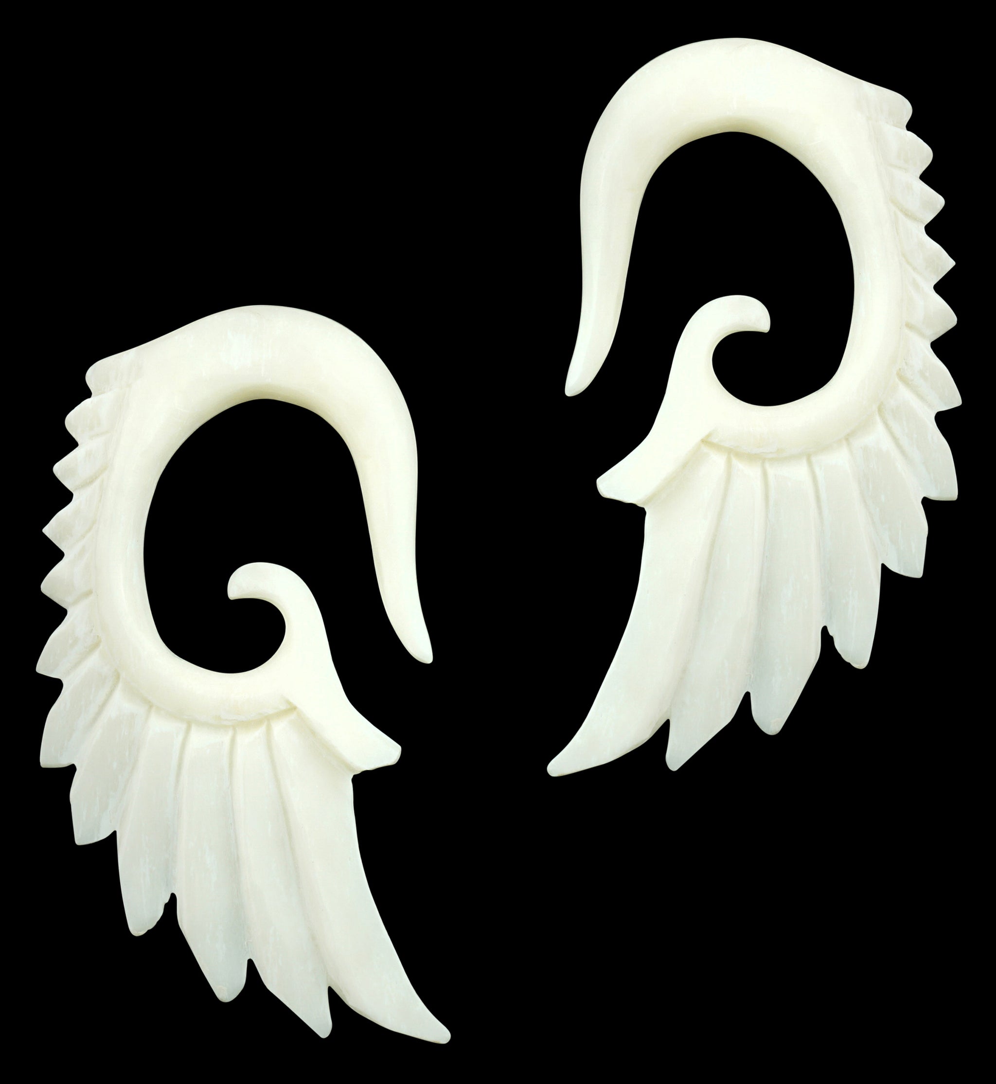 Organic Bone Angel Wing Hangers (12G - 0G)
