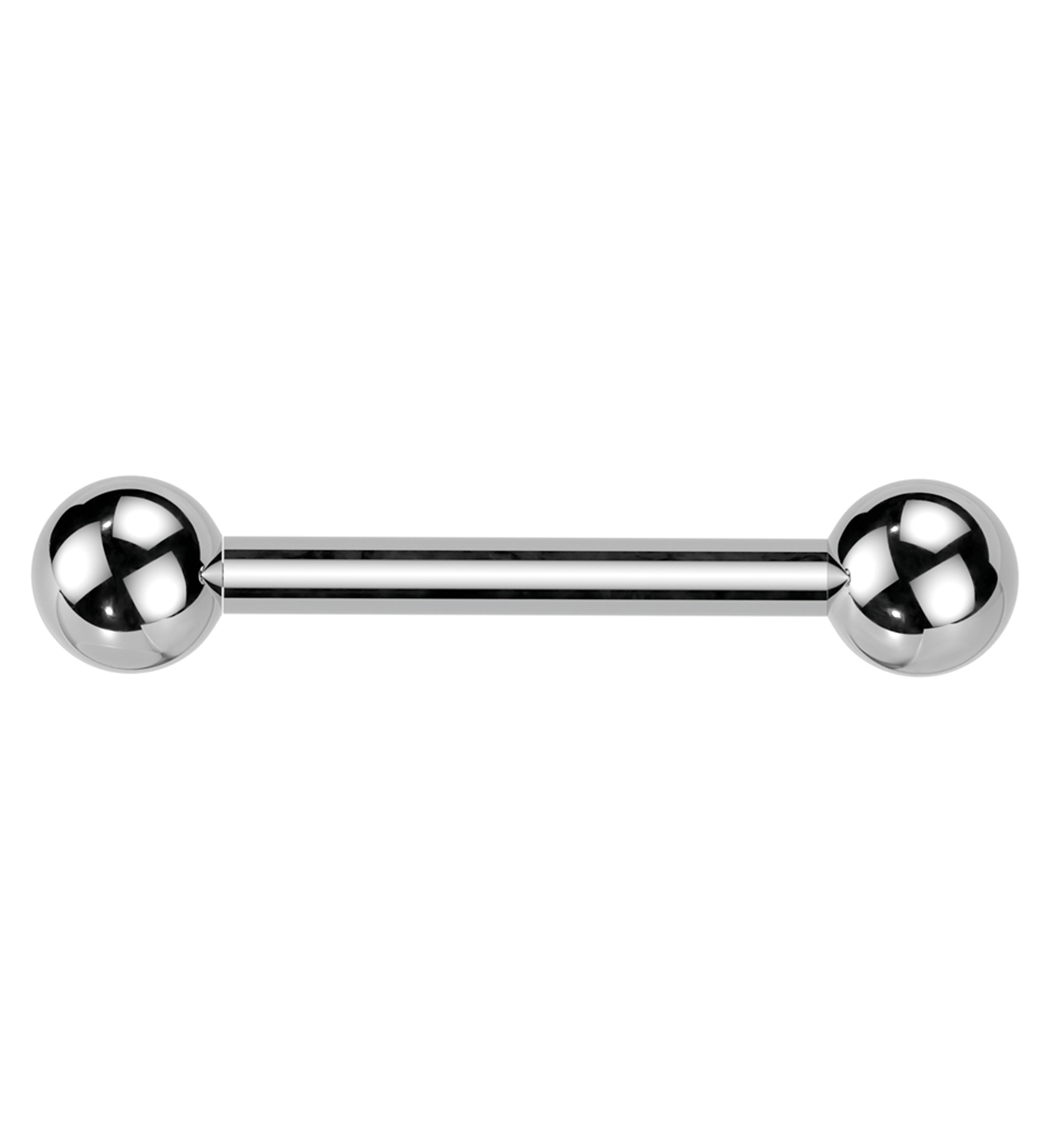 Ball End Titanium Threadless Straight Barbell | UrbanBodyJewelry.com