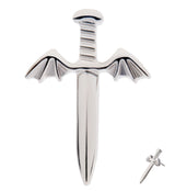 Bat Wing Dagger Titanium Threadless Top | UrbanBodyJewelry.com