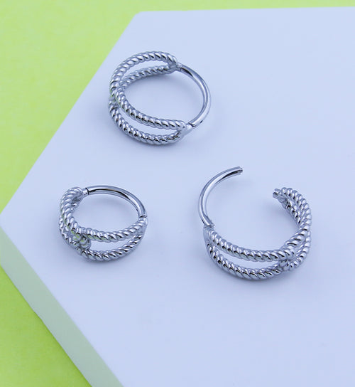 Lasso Linked Stainless Steel Hinged Segment Ring
