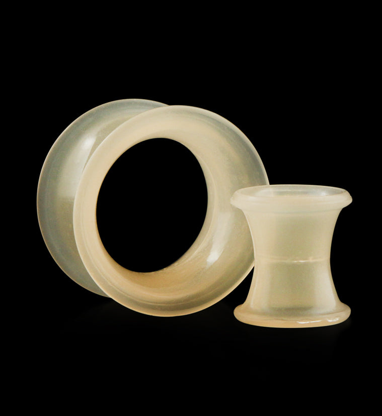 Beige Silicone Ear Skins (2 Gauge - 1 Inch) | UrbanBodyJewelry.com