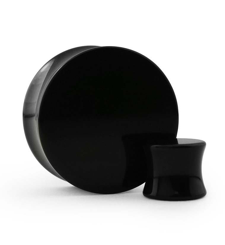 Simple Black Plugs 8 Gauge - 1 & 1/4" Inch | UrbanBodyJewelry.com