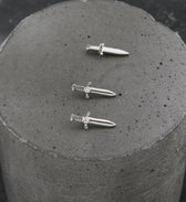 Blade Clear CZ Internally Threaded Titanium Top
