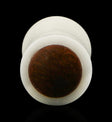White Bone Plugs with Saba Wood Inlay (8G - 0G)