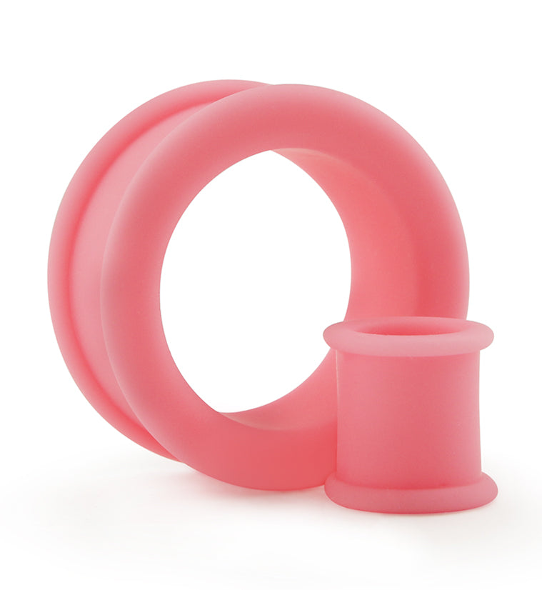 Bubblegum Pink Silicone Tunnels (6G - 1 & 1/2 Inch) | UrbanBodyJewelry.com