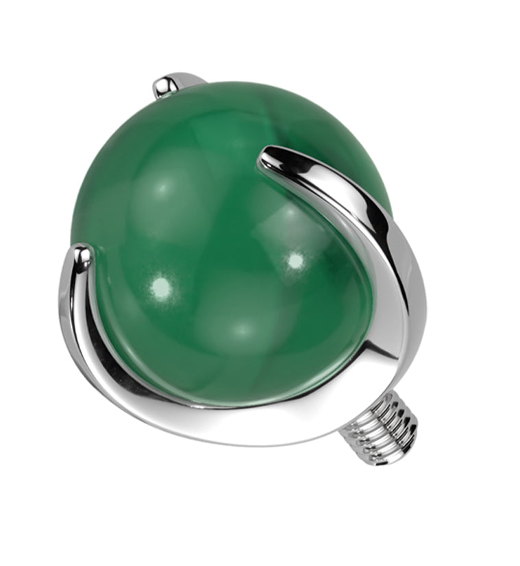 Claw Aventurine Stone Titanium Internally Threaded Top ...