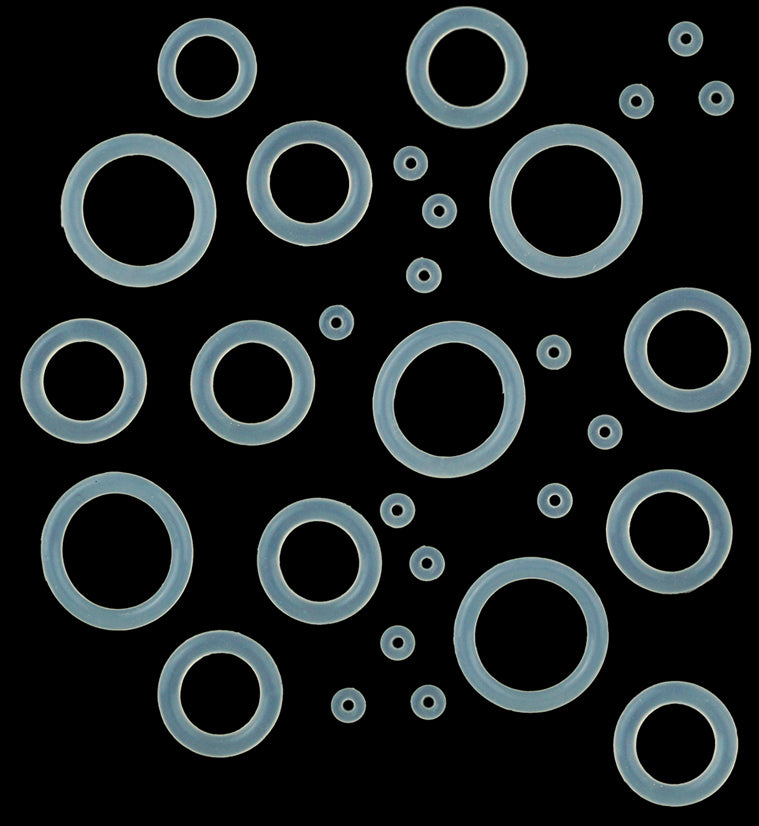 Clear Black O Rings | For Stretched Ears