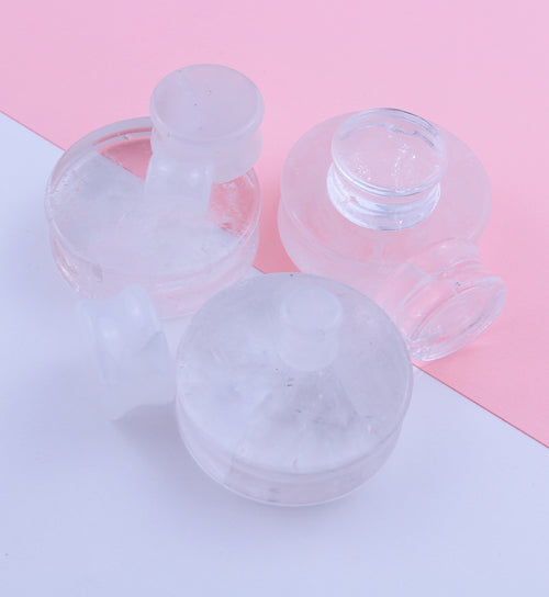 Crystal Quartz Stone Plugs (8G - 1 & 1/2" Inch) | UrbanBodyJewelry.com