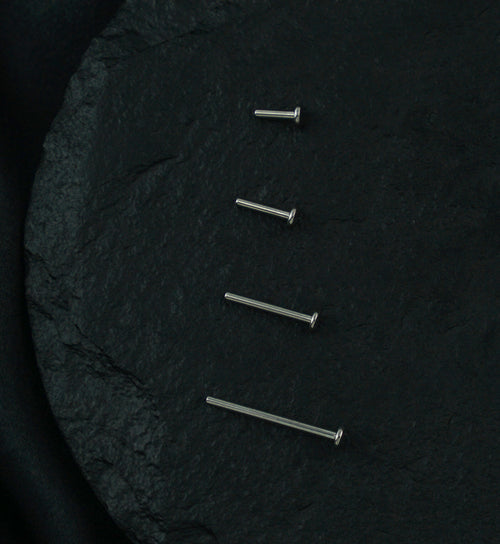 20G - 18G - 16G - 14G Titanium Threadless Labrets