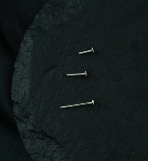 20G - 18G - 16G - 14G Titanium Threadless Labrets