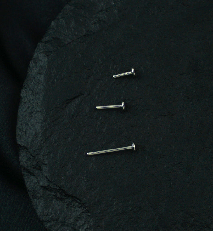 20G - 18G - 16G - 14G Titanium Threadless Labrets