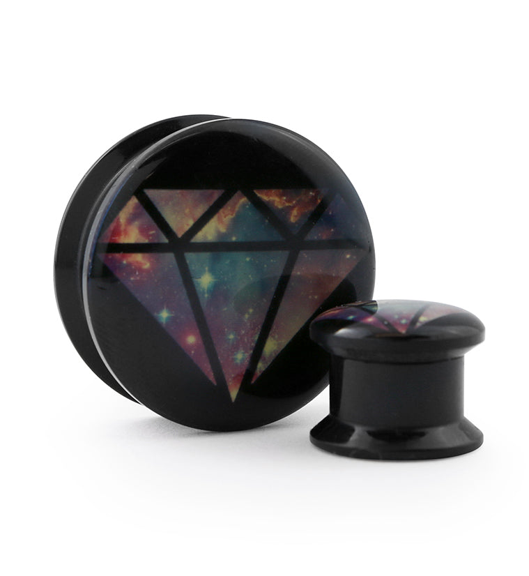 Galaxy Diamond Plugs (2 Gauge - 1 Inch) | UrbanBodyJewelry.com