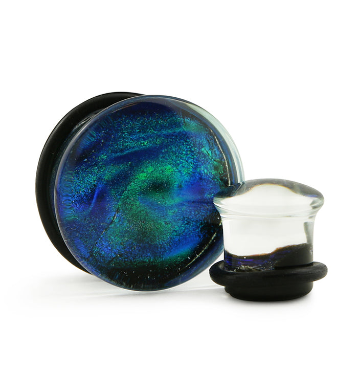 Garden Glass Plugs (2 Gauge - 1 Inch) | UrbanBodyJewelry.com