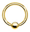 Gold Plated Steel Captive Rings (18 Gauge - 2 Gauge) | UrbanBodyJewelry.com