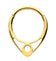 Gold PVD Circle Point Stainless Steel Hinged Segment Ring