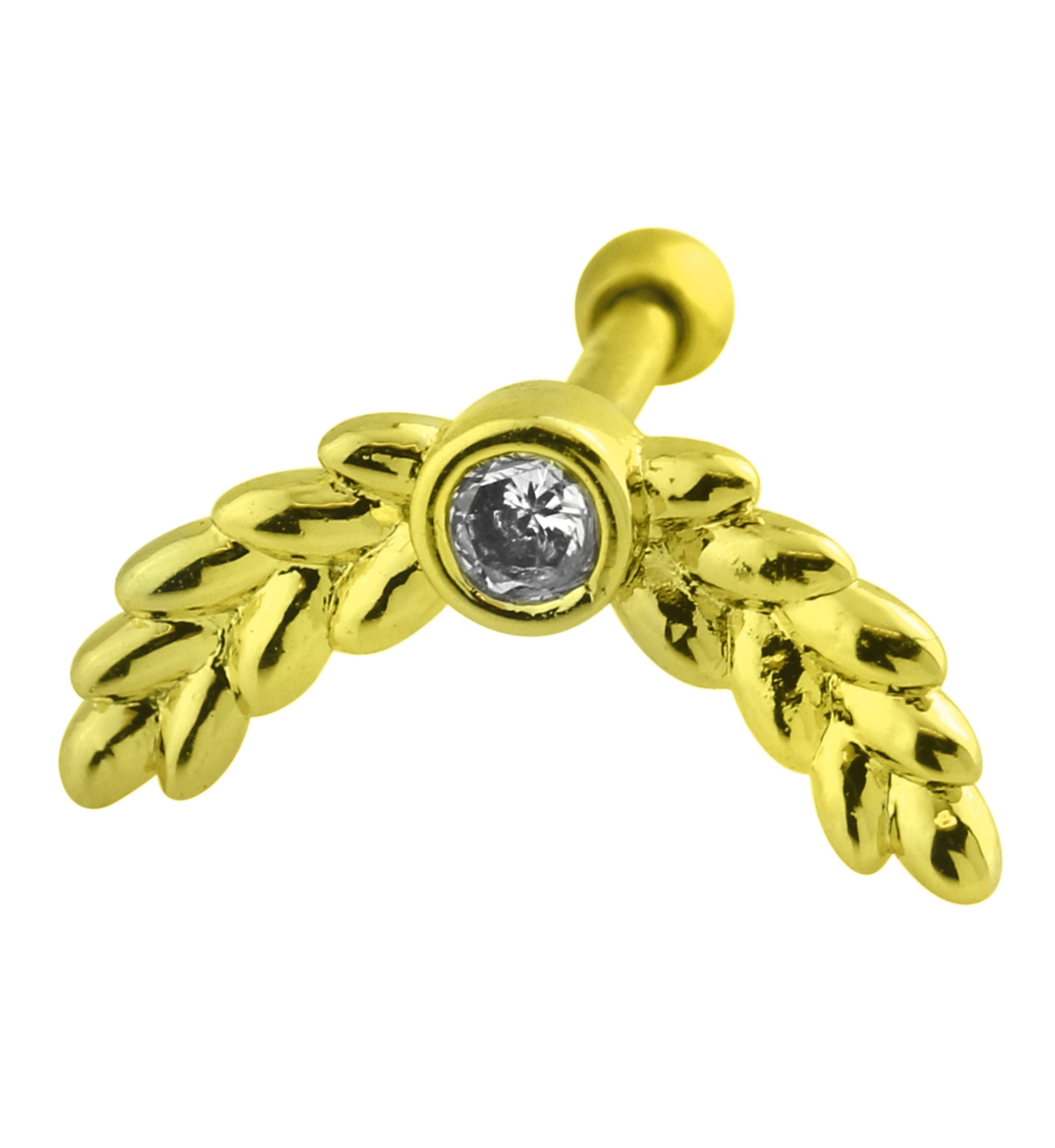 Double Triangle CZ Cartilage Barbell