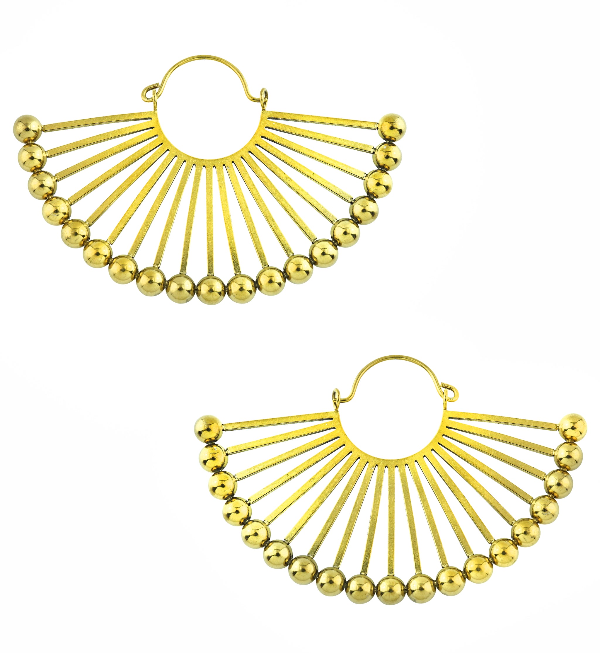 Gold PVD Pinna Beaded Stainless Steel Earrings