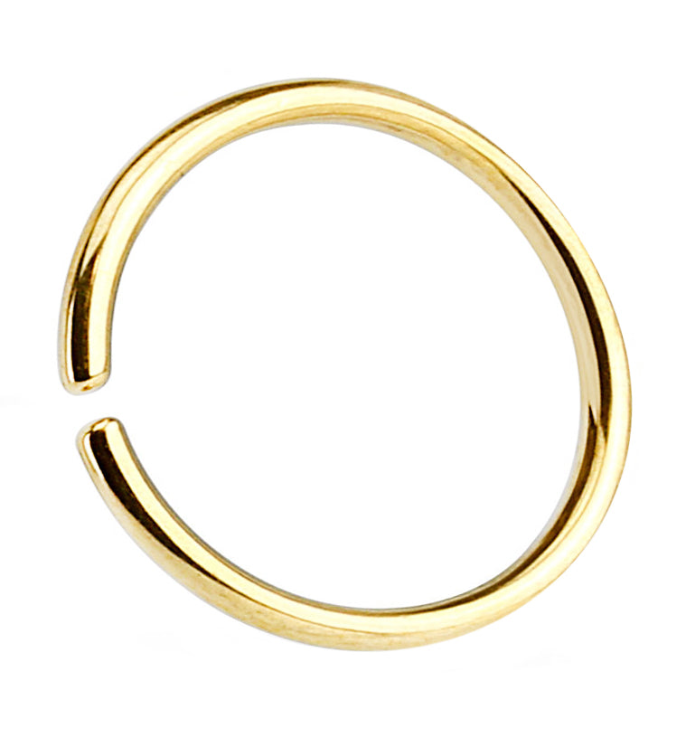 Gold Seamless Stainless Steel Hoop Ring | UrbanBodyJewelry.com