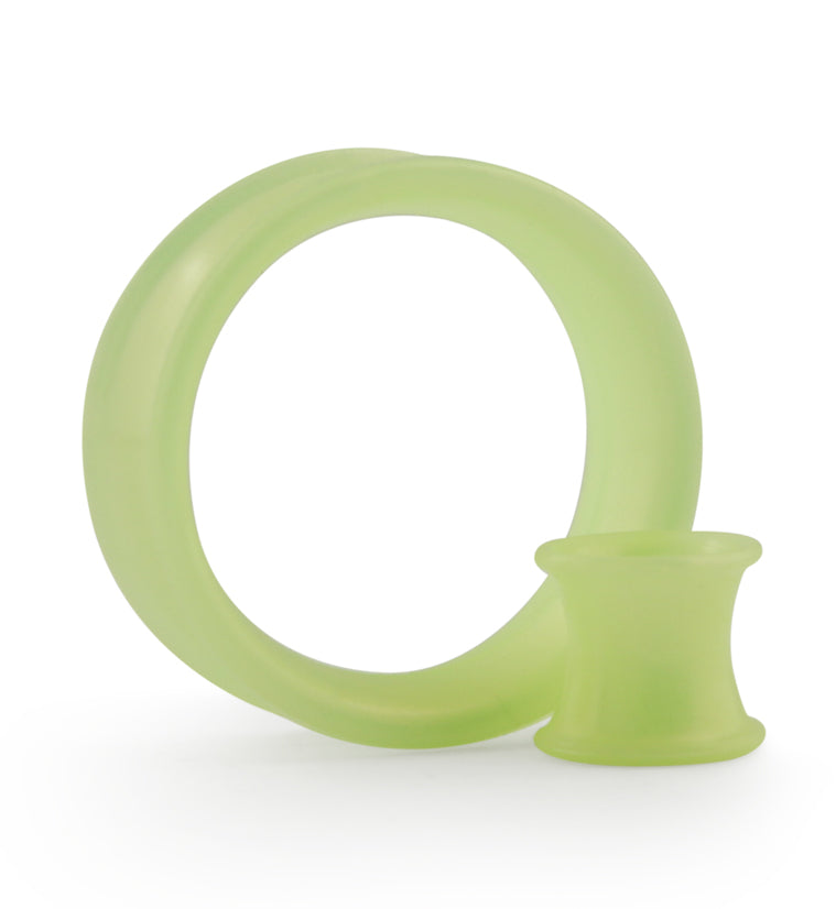 Green Metallic Silicone Ear Skins (6 Gauge - 1 Inch)