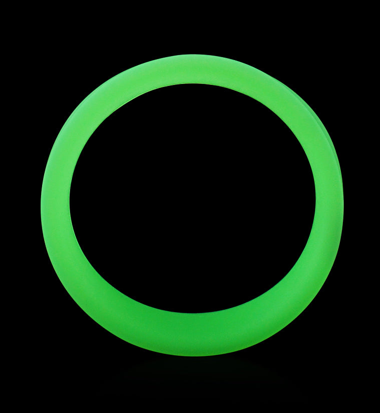 Green Metallic Silicone Ear Skins (6 Gauge - 2 Inch) | UrbanBodyJewelry.com