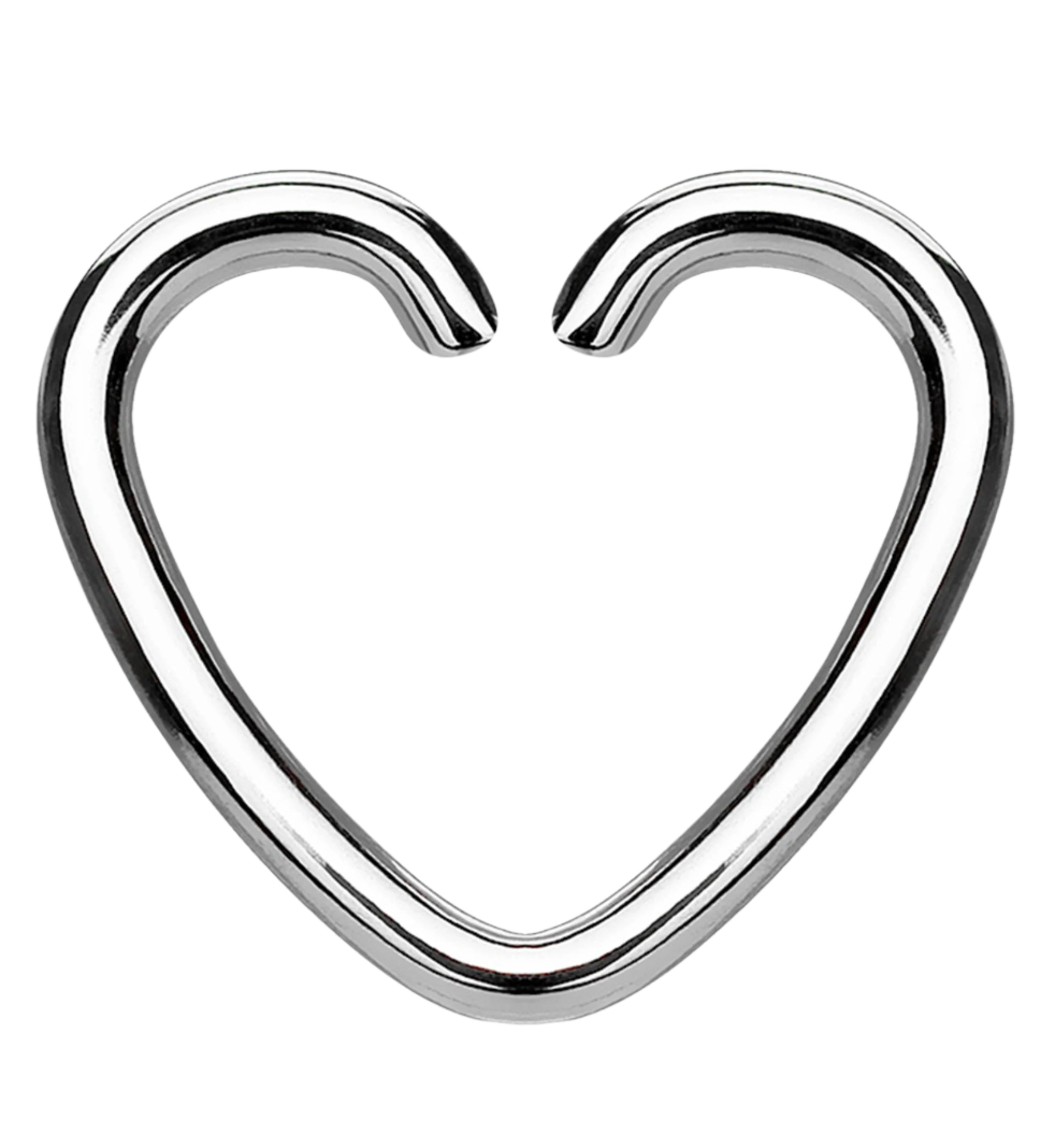 Heart Daith Cartilage Tragus Stainless Steel Earring | UrbanBodyJewelry.com