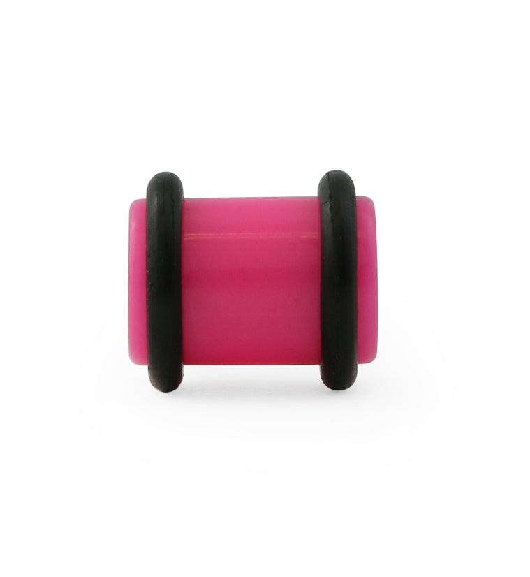 Hot Pink No Flare Acrylic Plugs | UrbanBodyJewelry.com