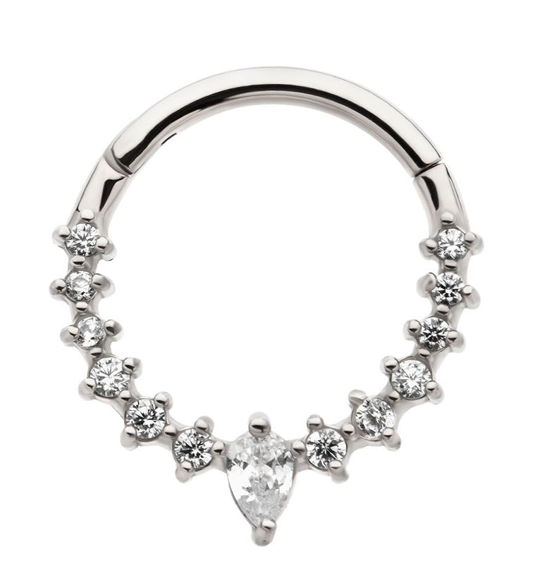 Icicle Stainless Steel Hinged Segment Ring | UrbanBodyJewelry.com