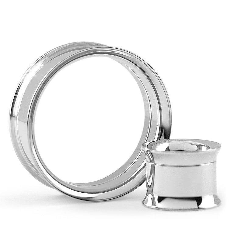 Stainless Steel Internally Threaded Tunnel Plugs (8 Gauge - 1 Inch ...