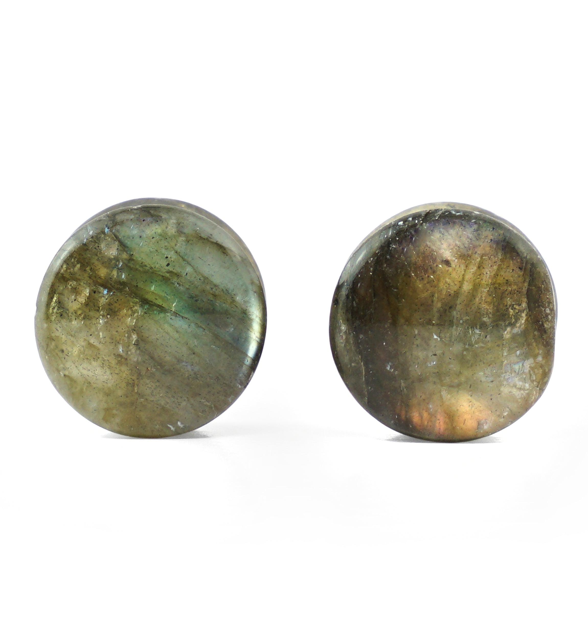 Labradorite Stone Plugs (00G - 10mm) Version 1 | UrbanBodyJewelry.com