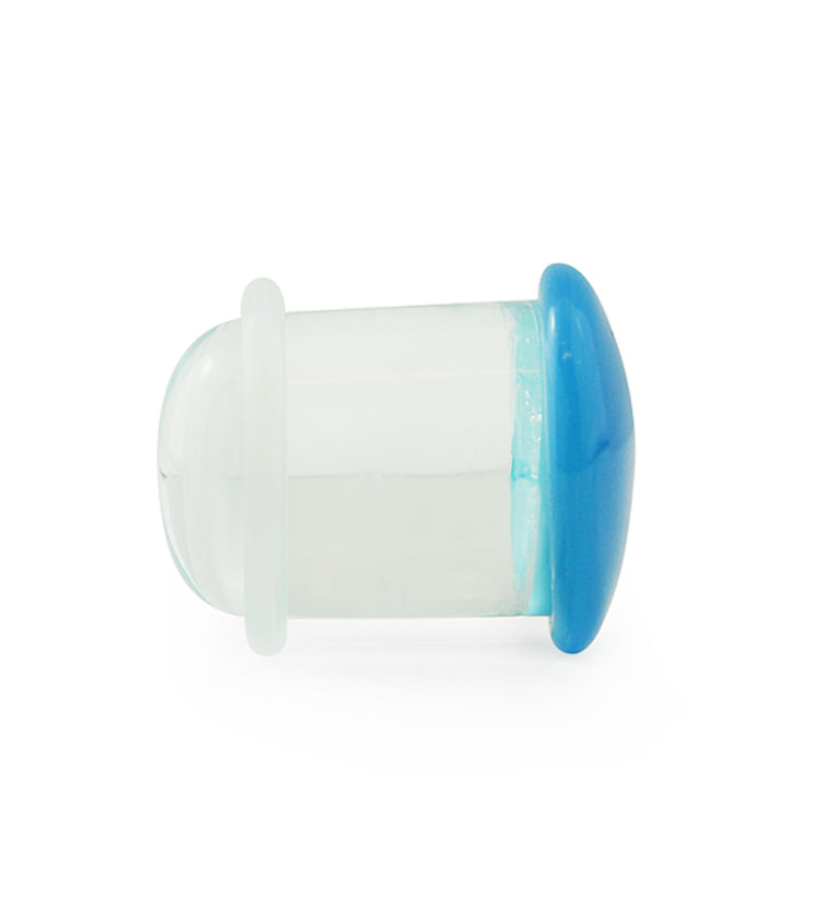 Light Blue Single Flare Glass Plugs (12 Gauge - 1/2 ...