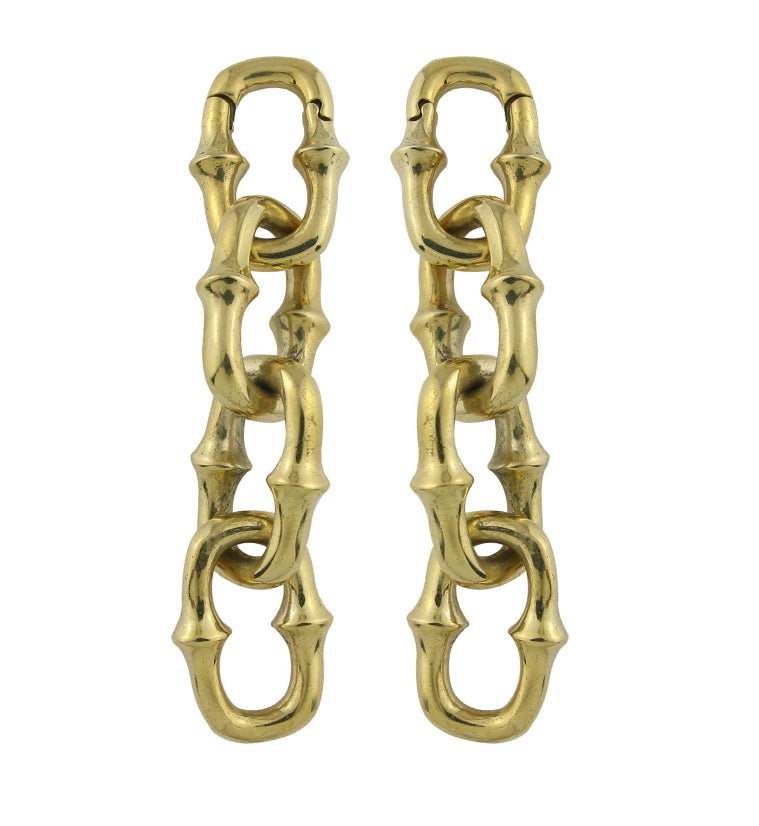Mini OG Chain Quad Link Brass Ear Weights | UrbanBodyJewelry.com