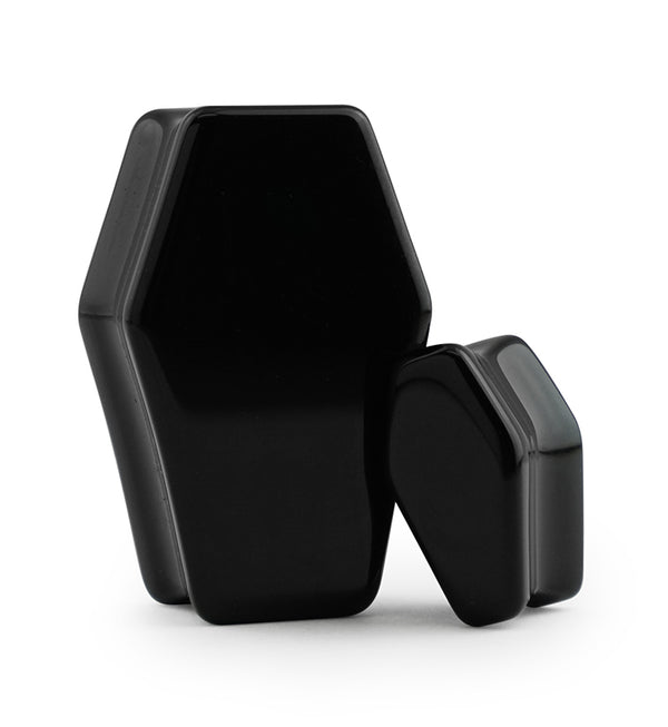 Obsidian Stone Coffin Plugs (2G - 1")