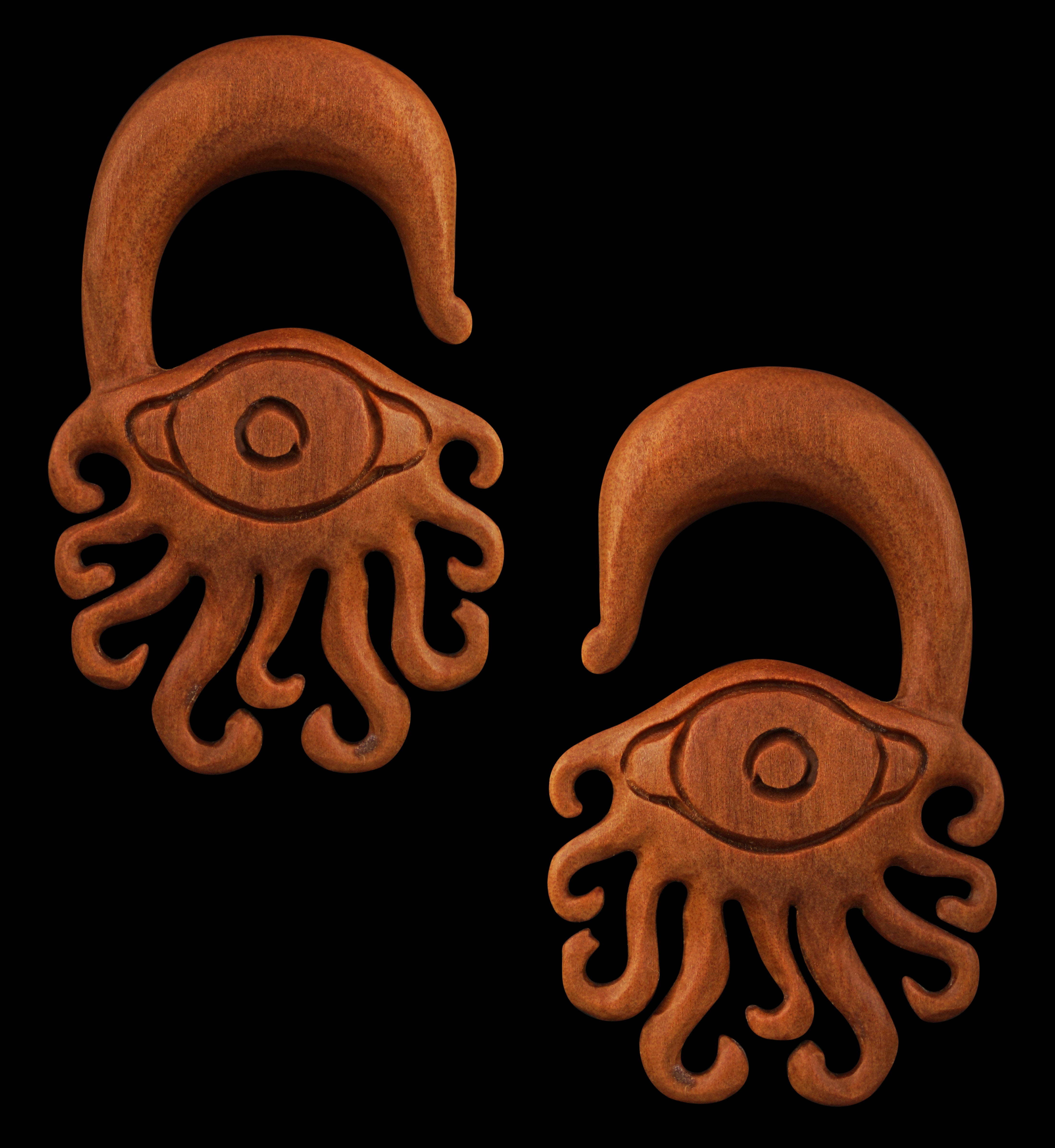 Ocular Wooden Spiral Hangers (8 Gauge - 3/4") | UrbanBodyJewelry.com