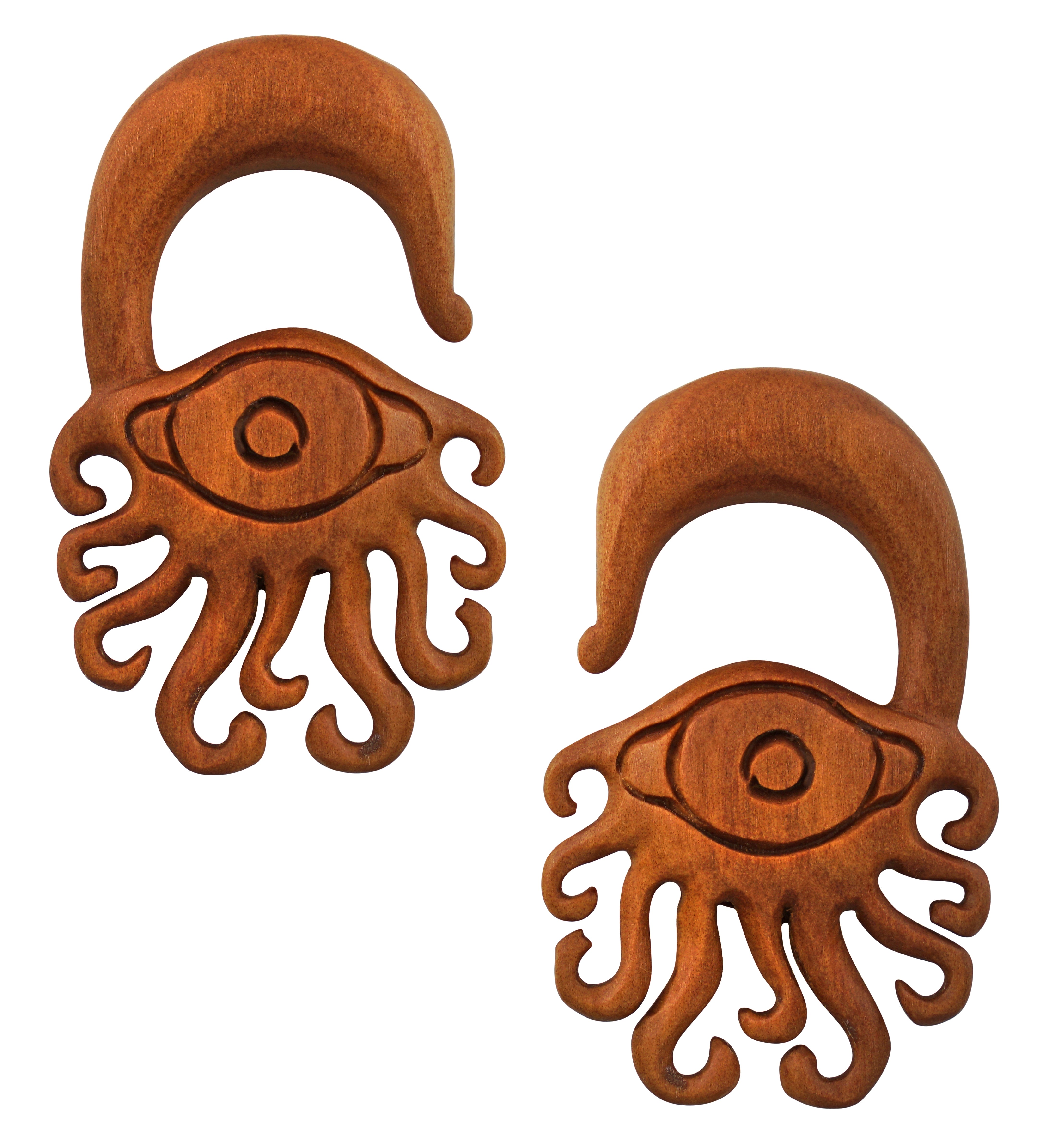 Ocular Wooden Spiral Hangers (8 Gauge - 3/4") | UrbanBodyJewelry.com