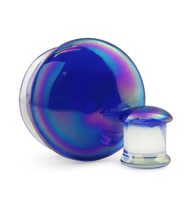 Oil Slick Glass Plugs (12 Gauge - 32mm) | UrbanBodyJewelry.com