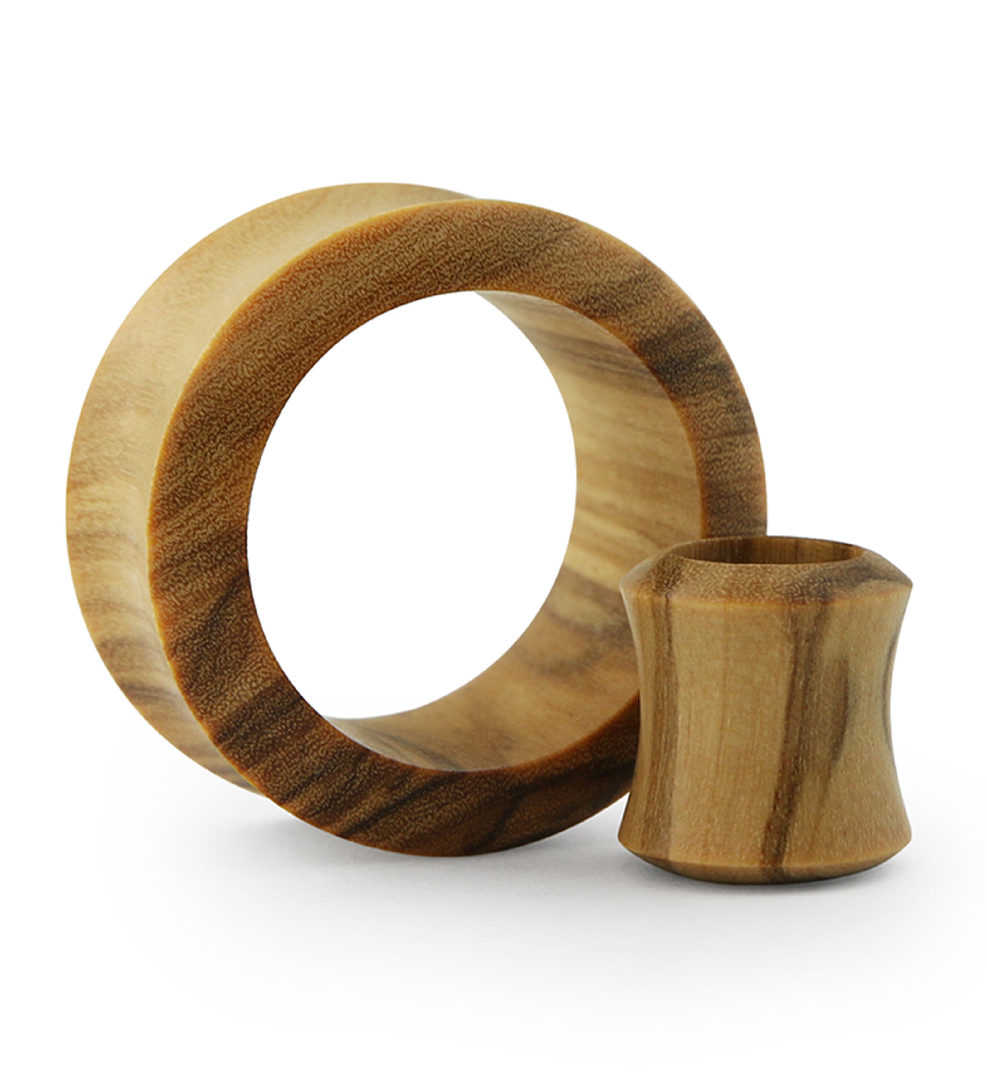 Olive Wood Tunnel Plugs (6 Gauge up to 1 Inch) | UrbanBodyJewelry.com