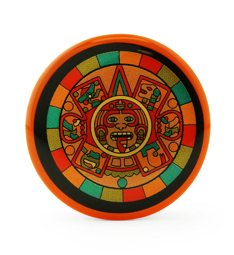 Orange Aztec Plugs (2 Gauge - 1 Inch) | UrbanBodyJewelry.com
