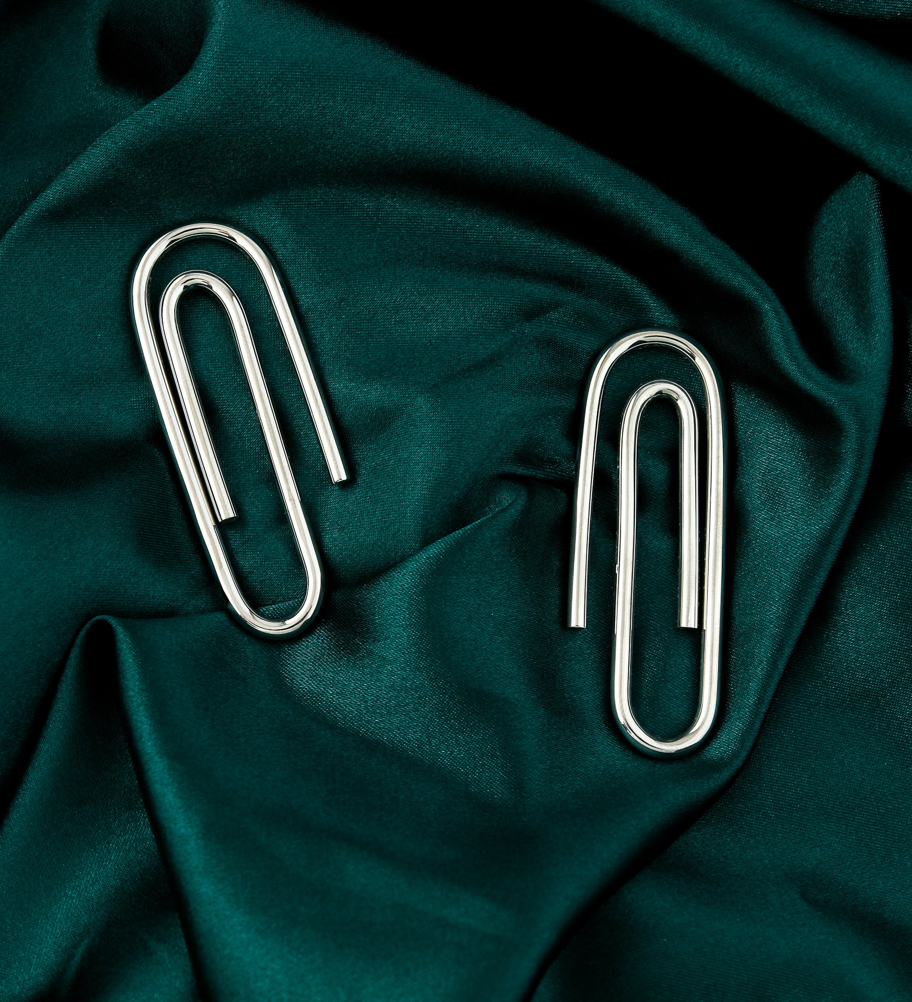 Silver Paperclip Brass Ear Weights | UrbanBodyJewelry.com