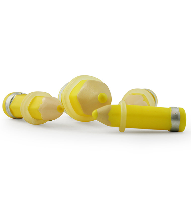 Yellow Pencil Plugs | Sold In Pairs | UrbanBodyJewelry.com