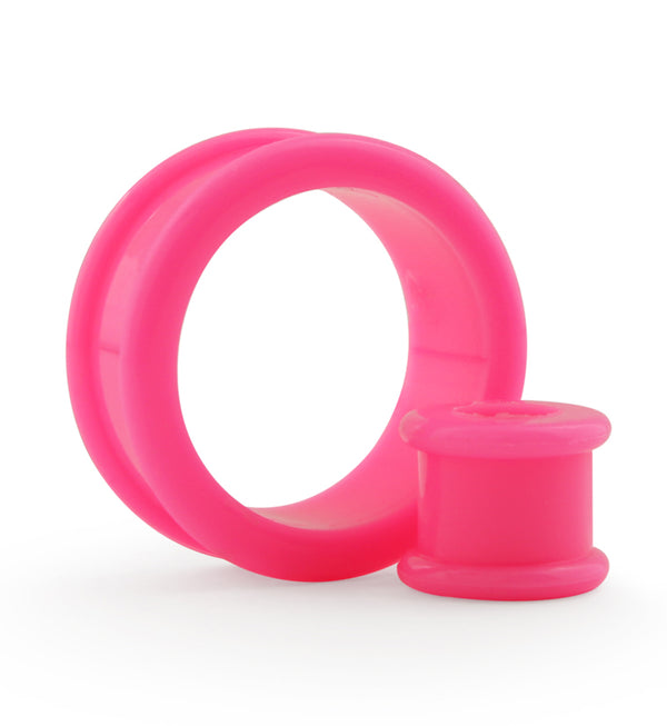 Silicone Pink Plugs| (6G - 2 Inch) | UrbanBodyJewelry.com