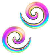 Rainbow PVD Steel Spirals (8 Gauge - 1/2")